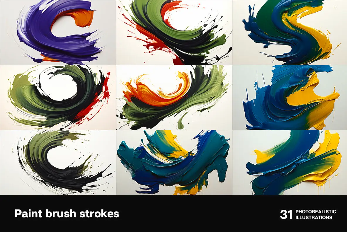 Paint brush strokes Graphics - YouWorkForThem