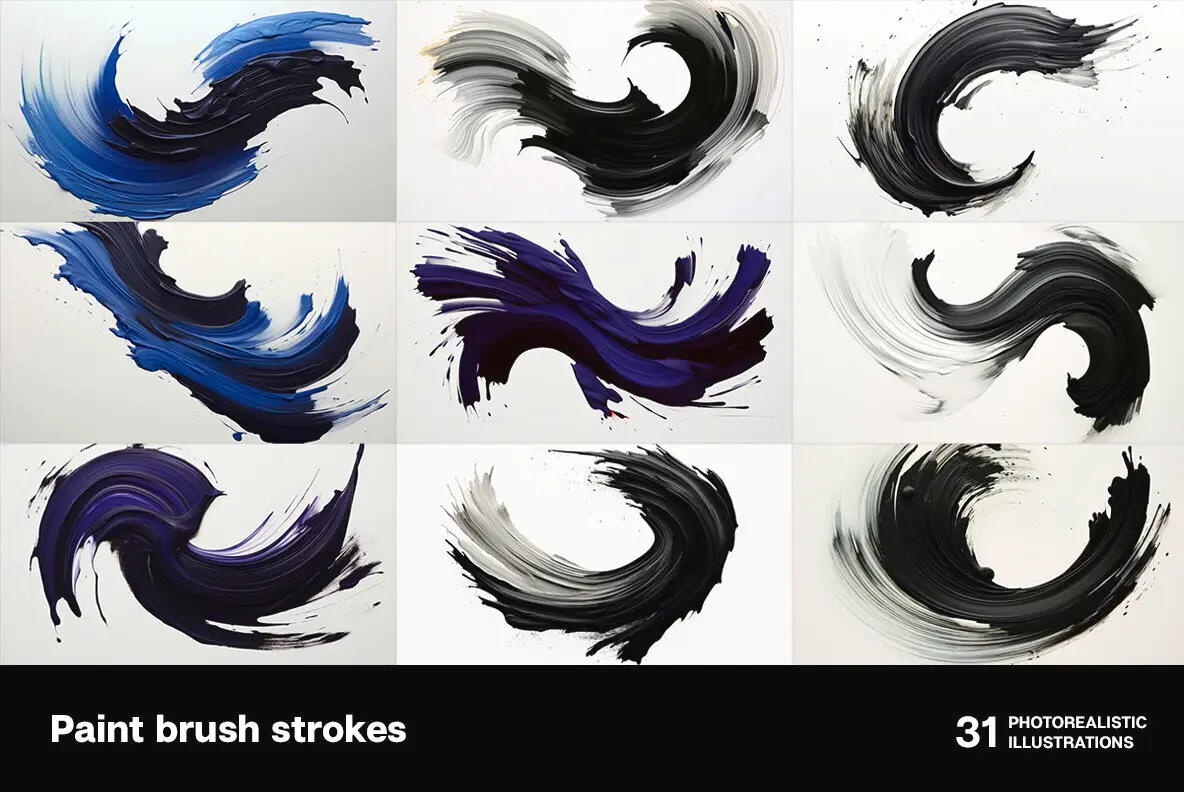 Paint brush strokes Graphics - YouWorkForThem