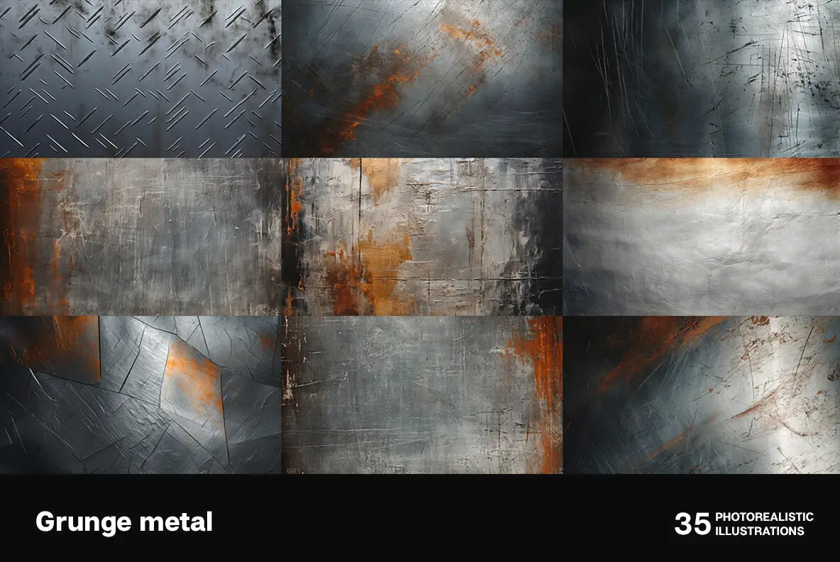 Grunge metal textures Graphics - YouWorkForThem