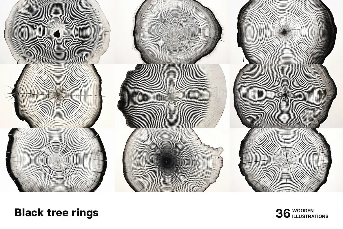 Black tree rings Graphics - YouWorkForThem