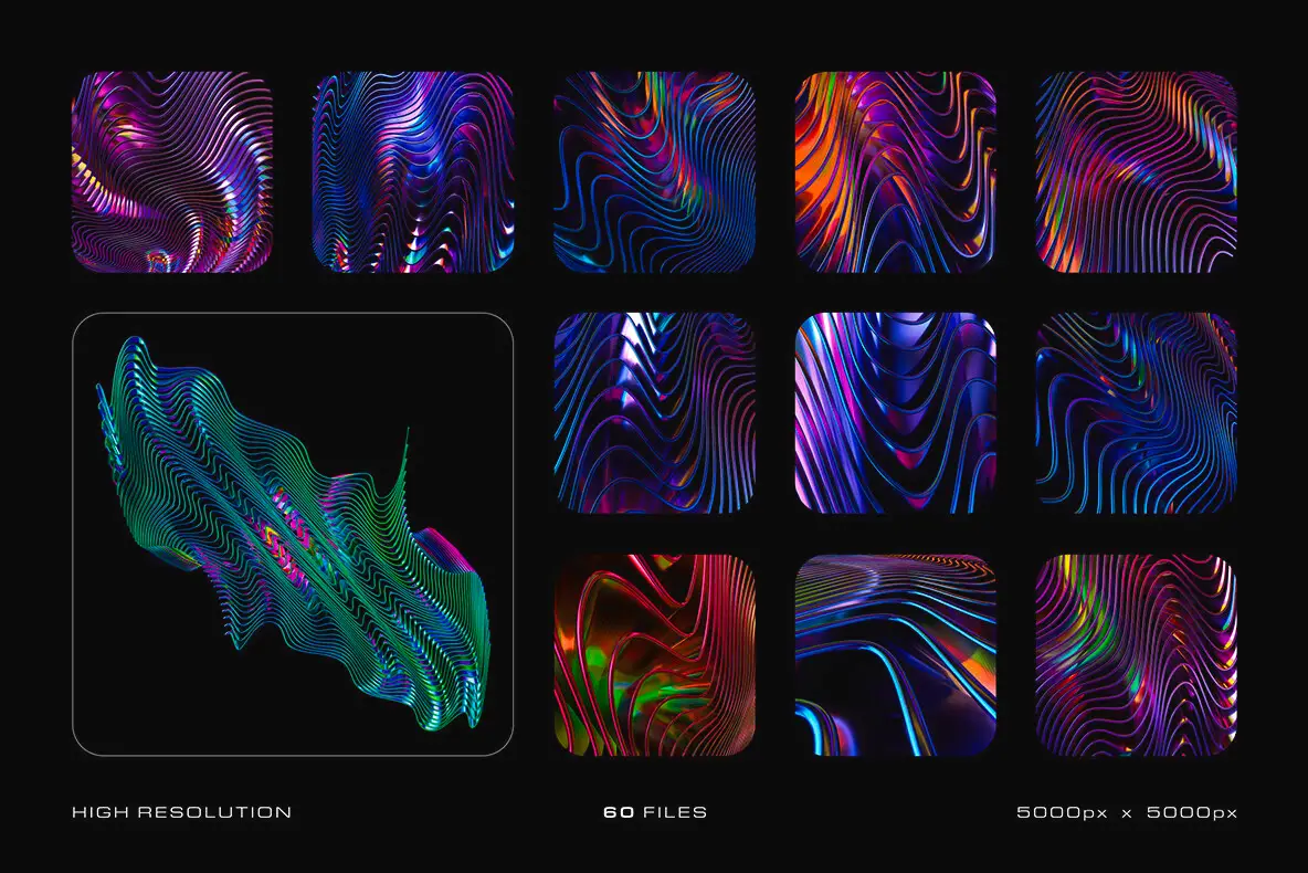 Glossy Waves Backgrounds Shapes Graphics - YouWorkForThem