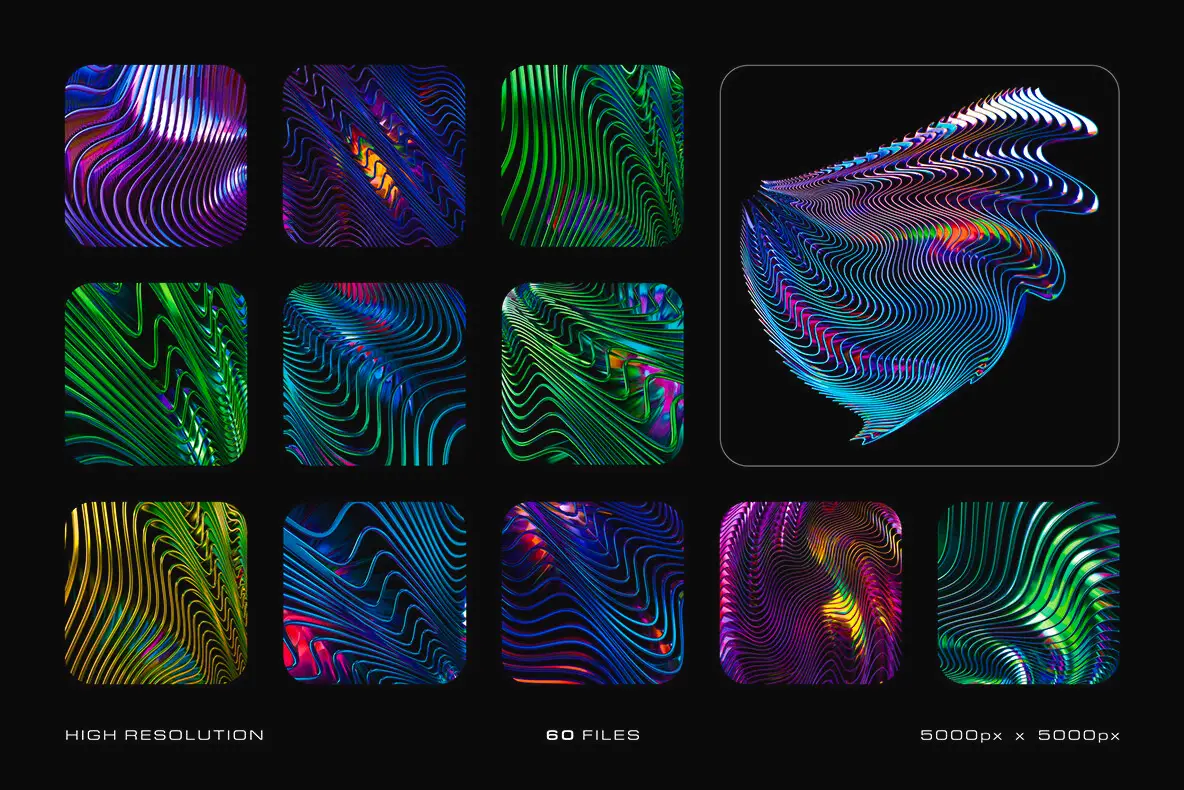 Glossy Waves Backgrounds Shapes Graphics - YouWorkForThem