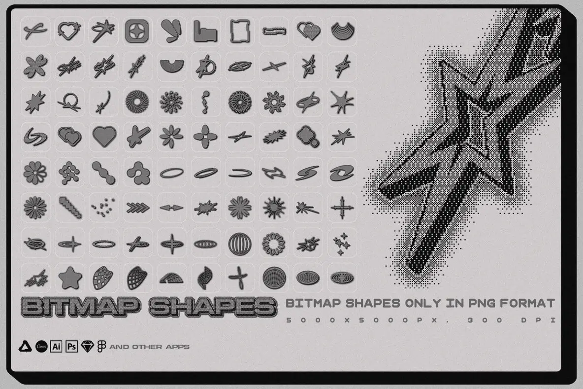 Y2K Toolkit - Vector Shapes, Bitmap, Text Effect Graphics - YouWorkForThem