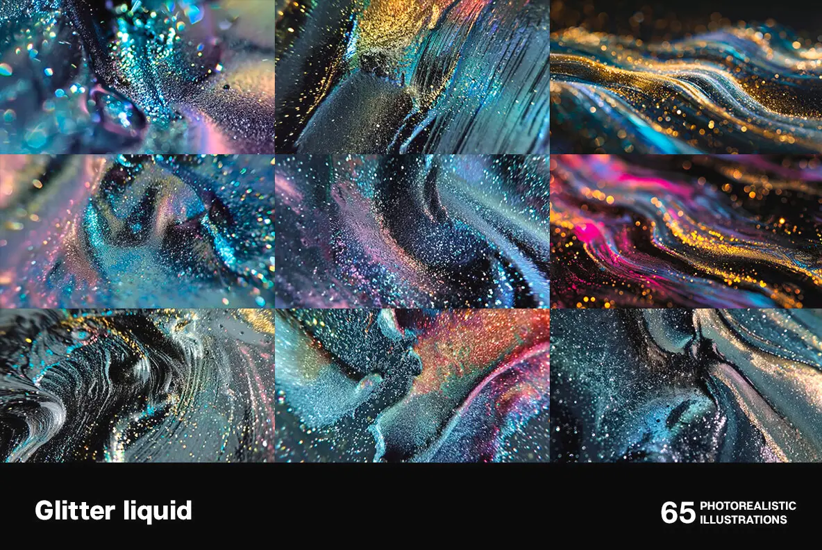 Glitter liquid Graphics - YouWorkForThem