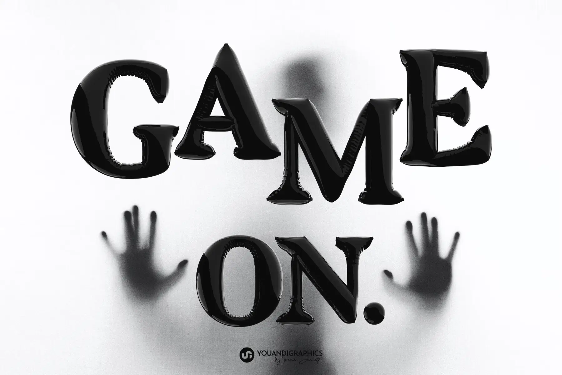 Latex 3D Lettering Set Graphics - YouWorkForThem