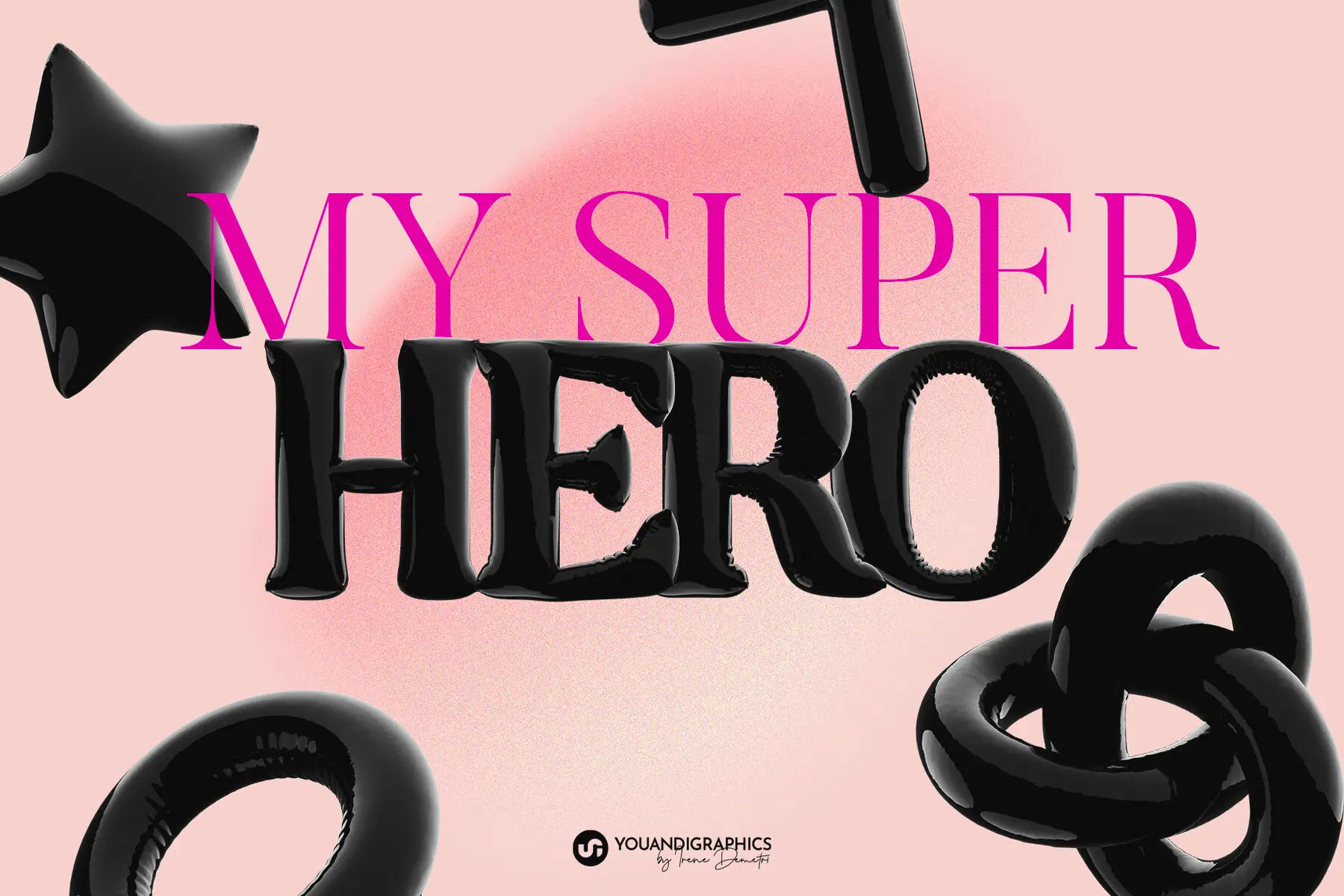 Latex 3D Lettering Set Graphics - YouWorkForThem