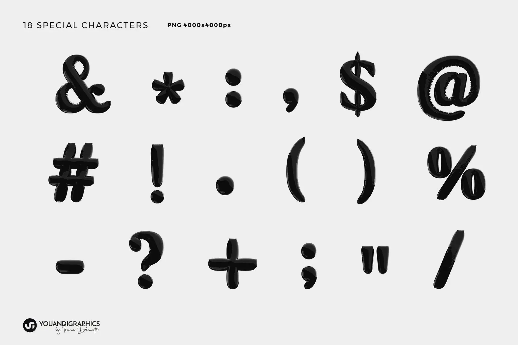 Latex 3D Lettering Set Graphics - YouWorkForThem