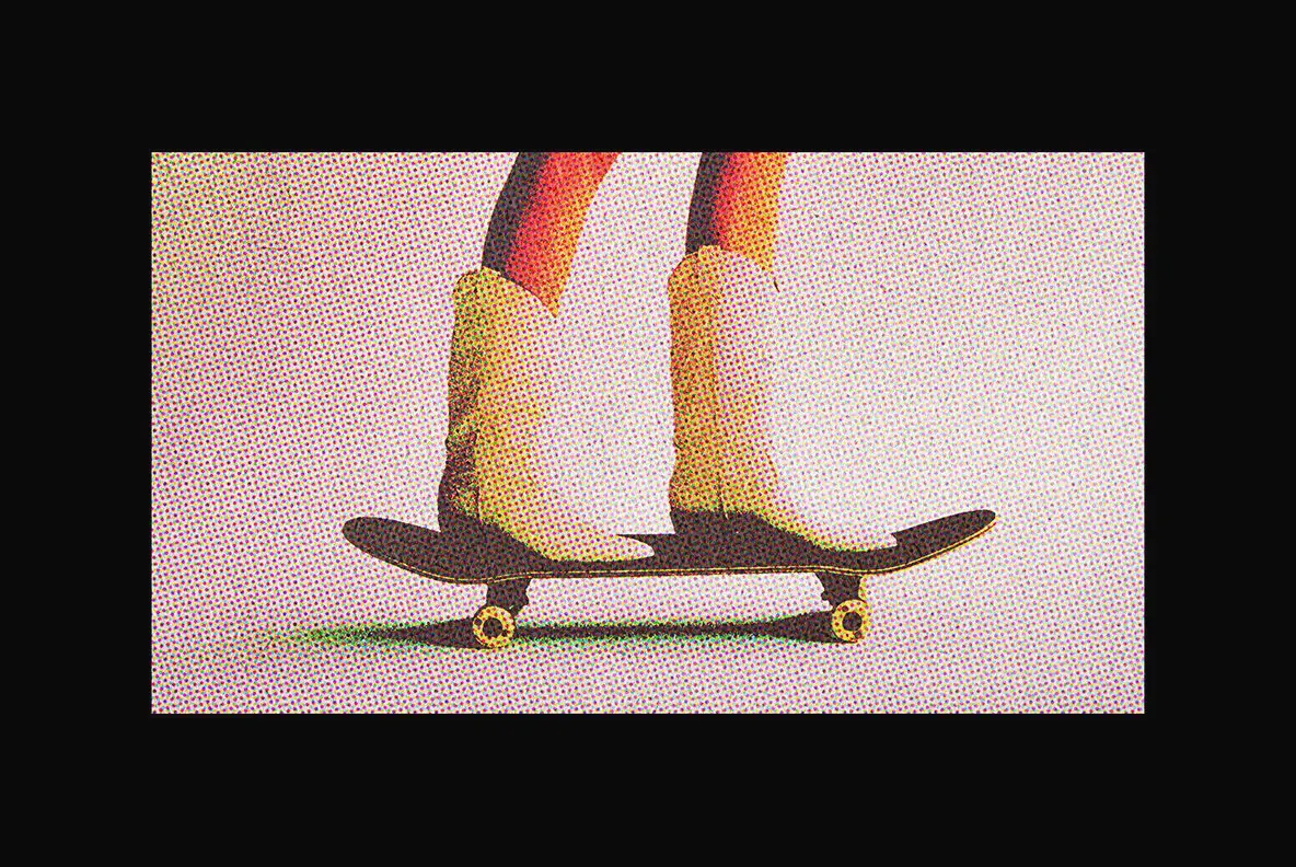 Vintage Halftone Postcard Photo Effect - YouWorkForThem