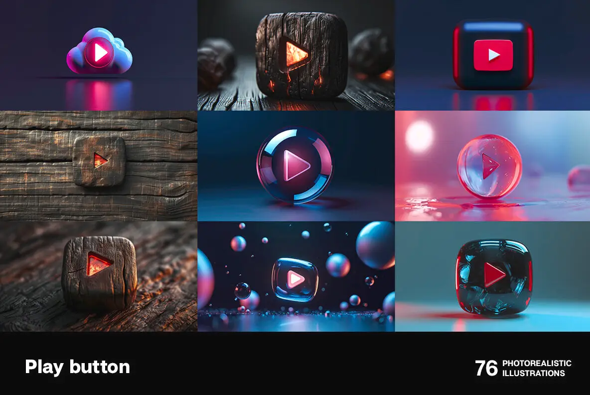 Play buttons Graphics - YouWorkForThem