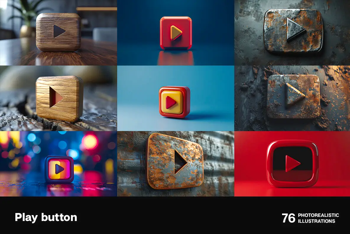 Play buttons Graphics - YouWorkForThem