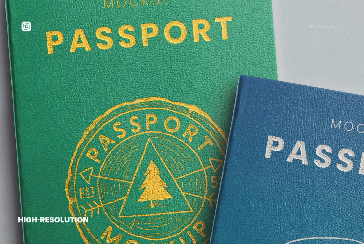 Passport Cover Mockup Mockups - YouWorkForThem