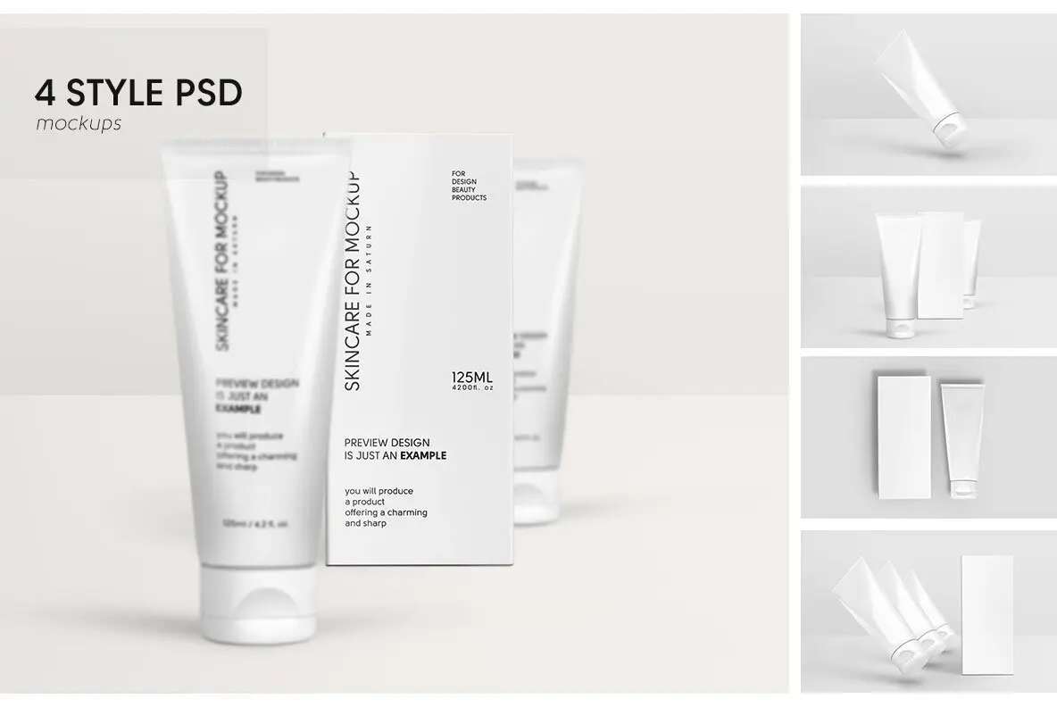 Cosmetic Tube Packaging Mockups Graphics - YouWorkForThem