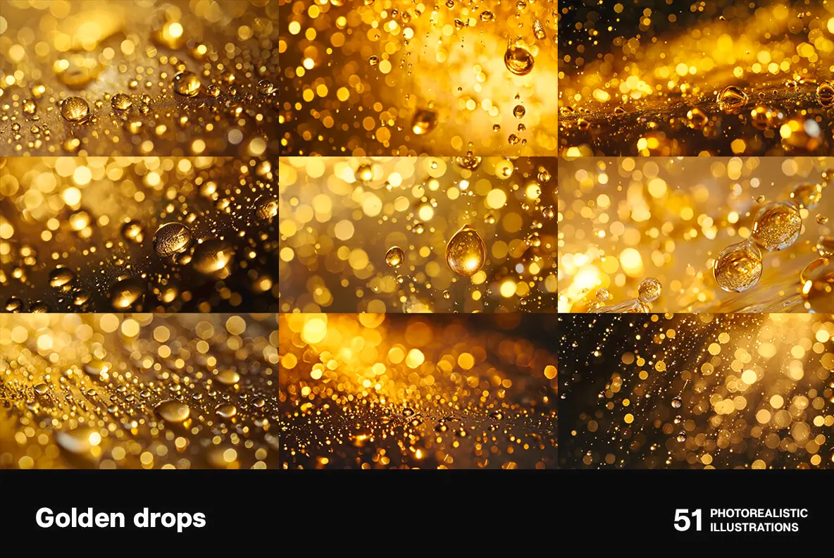 Golden drops Graphics - YouWorkForThem
