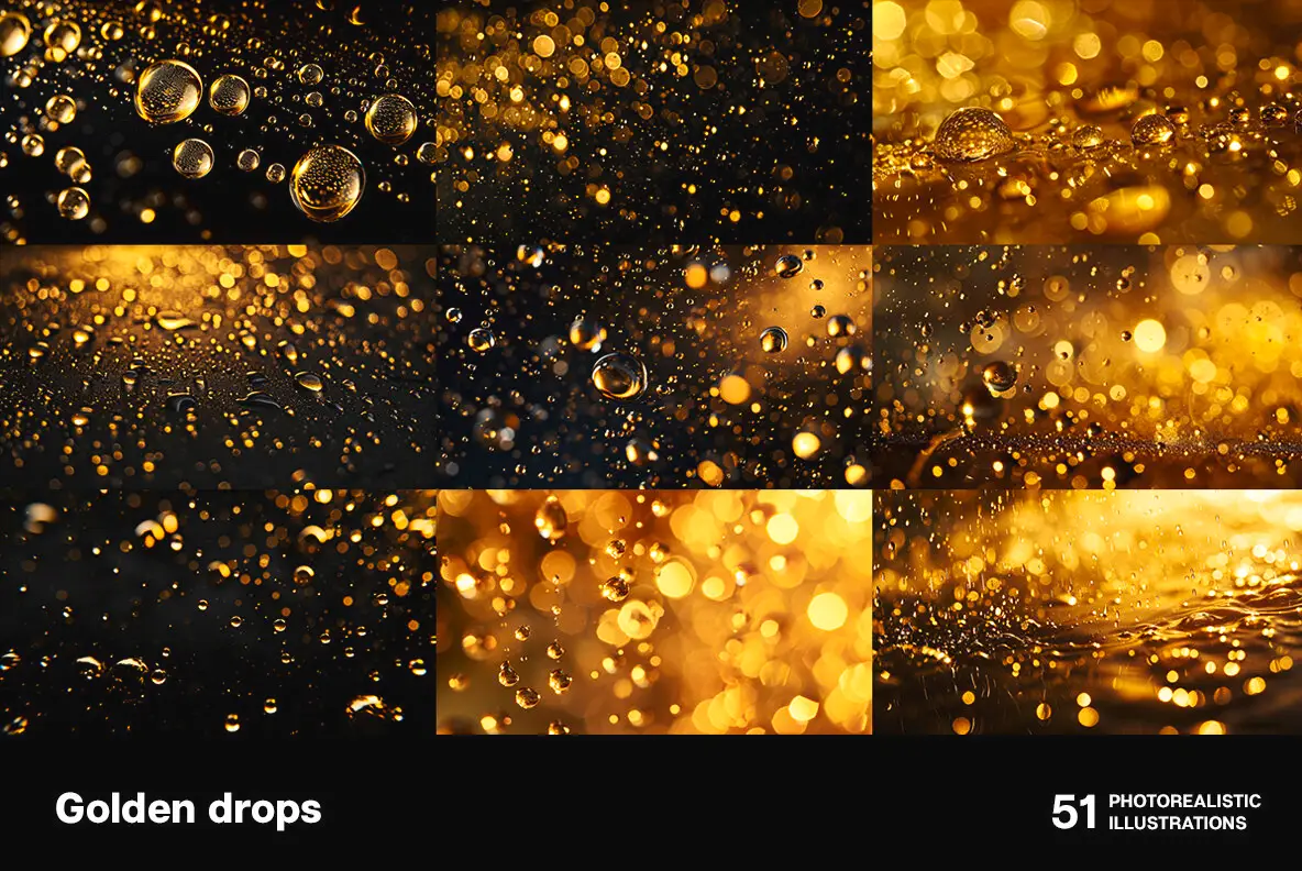 Golden drops Graphics - YouWorkForThem