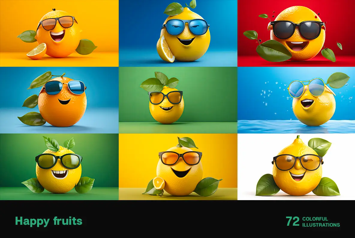 Happy Fruits Graphics - YouWorkForThem