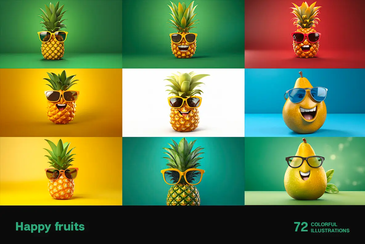Happy Fruits Graphics - YouWorkForThem