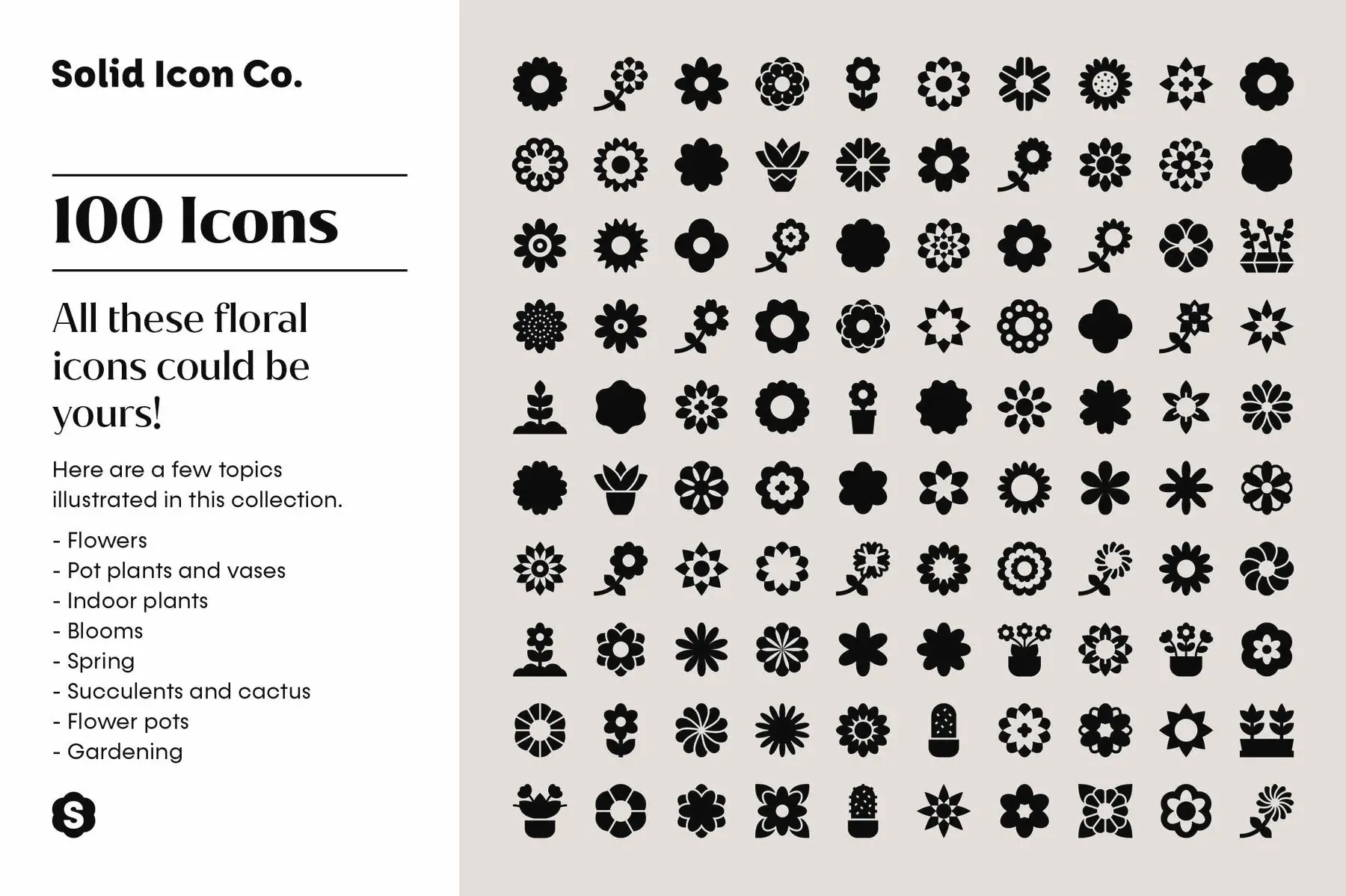 Flowers Icons Graphics - YouWorkForThem