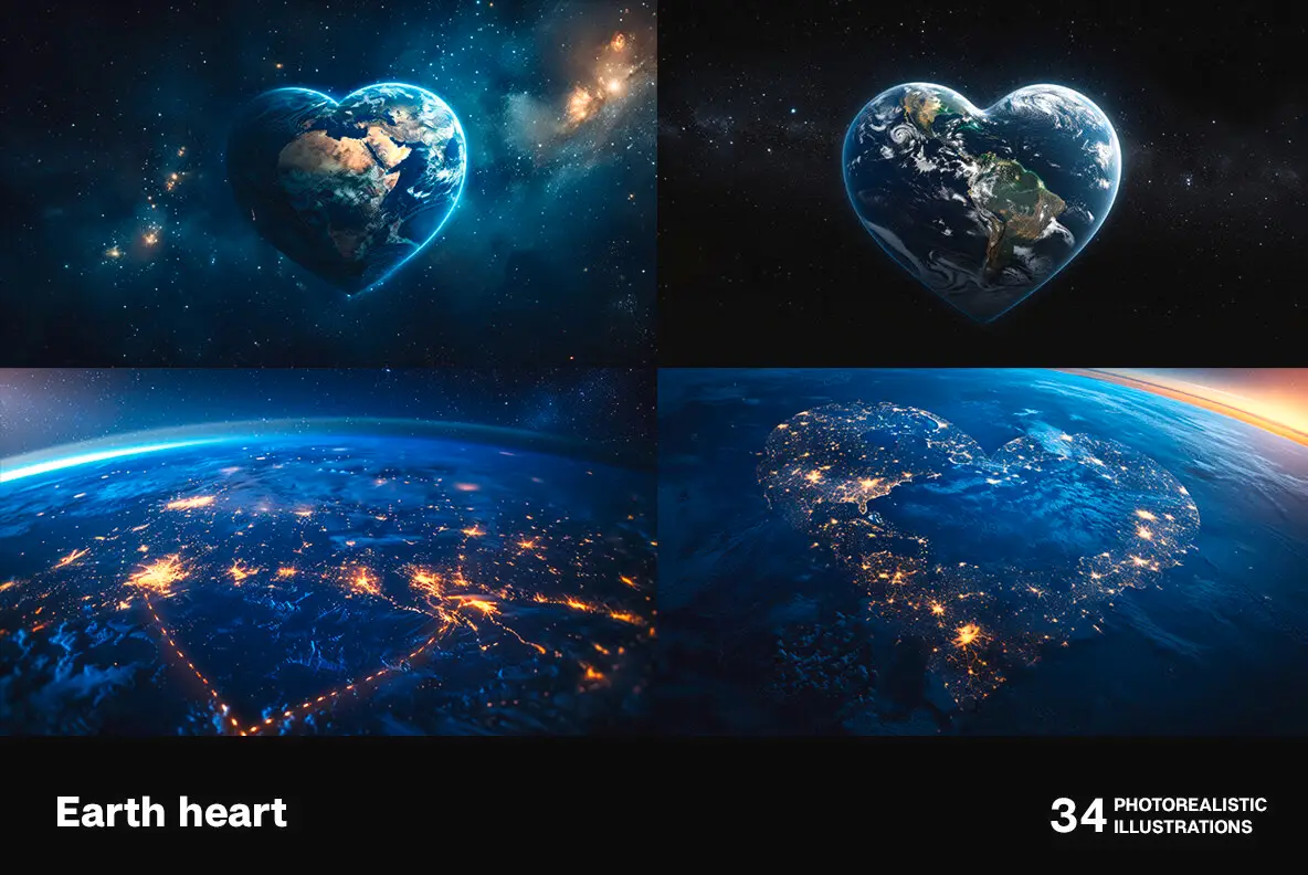 Earth heart Graphics - YouWorkForThem