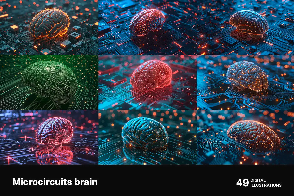 Microcircuits brain Graphics - YouWorkForThem