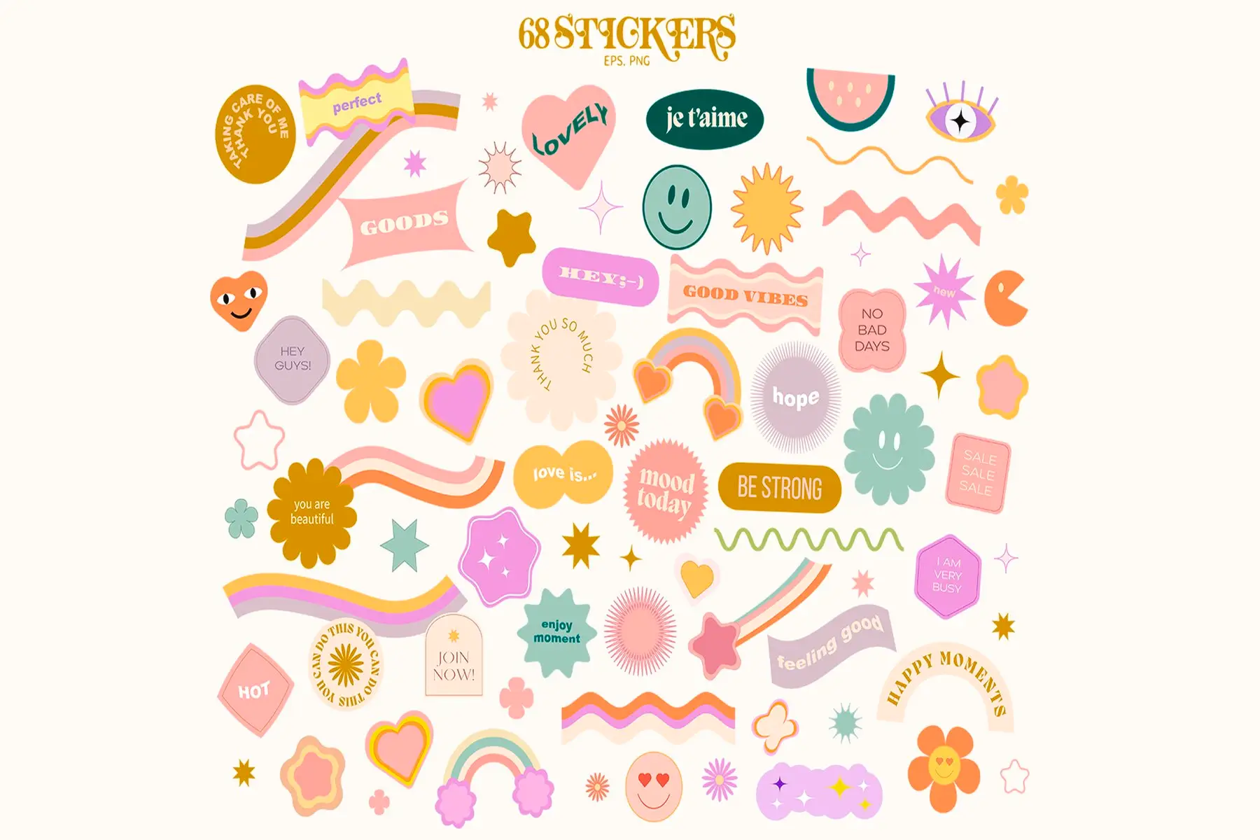 Retro Collection Bang-Bang 139 Illustrations - YouWorkForThem