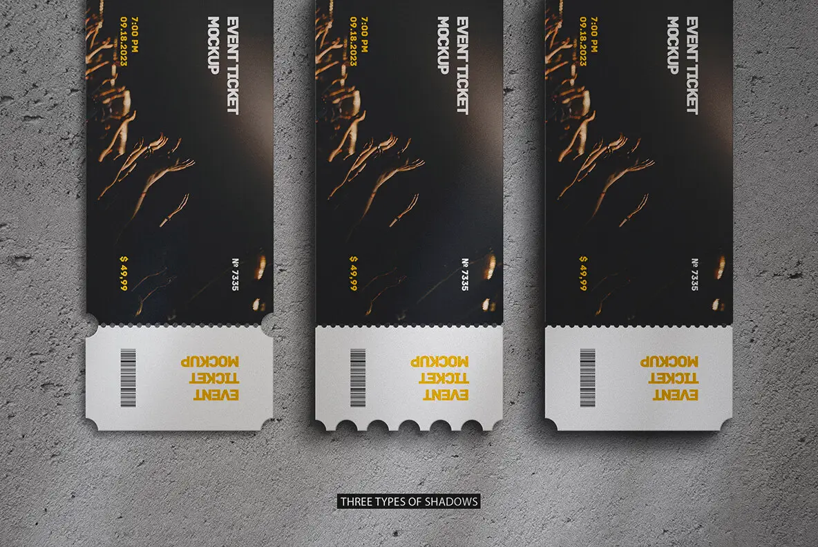 Event Tickets Mockup Scene Mockups - YouWorkForThem