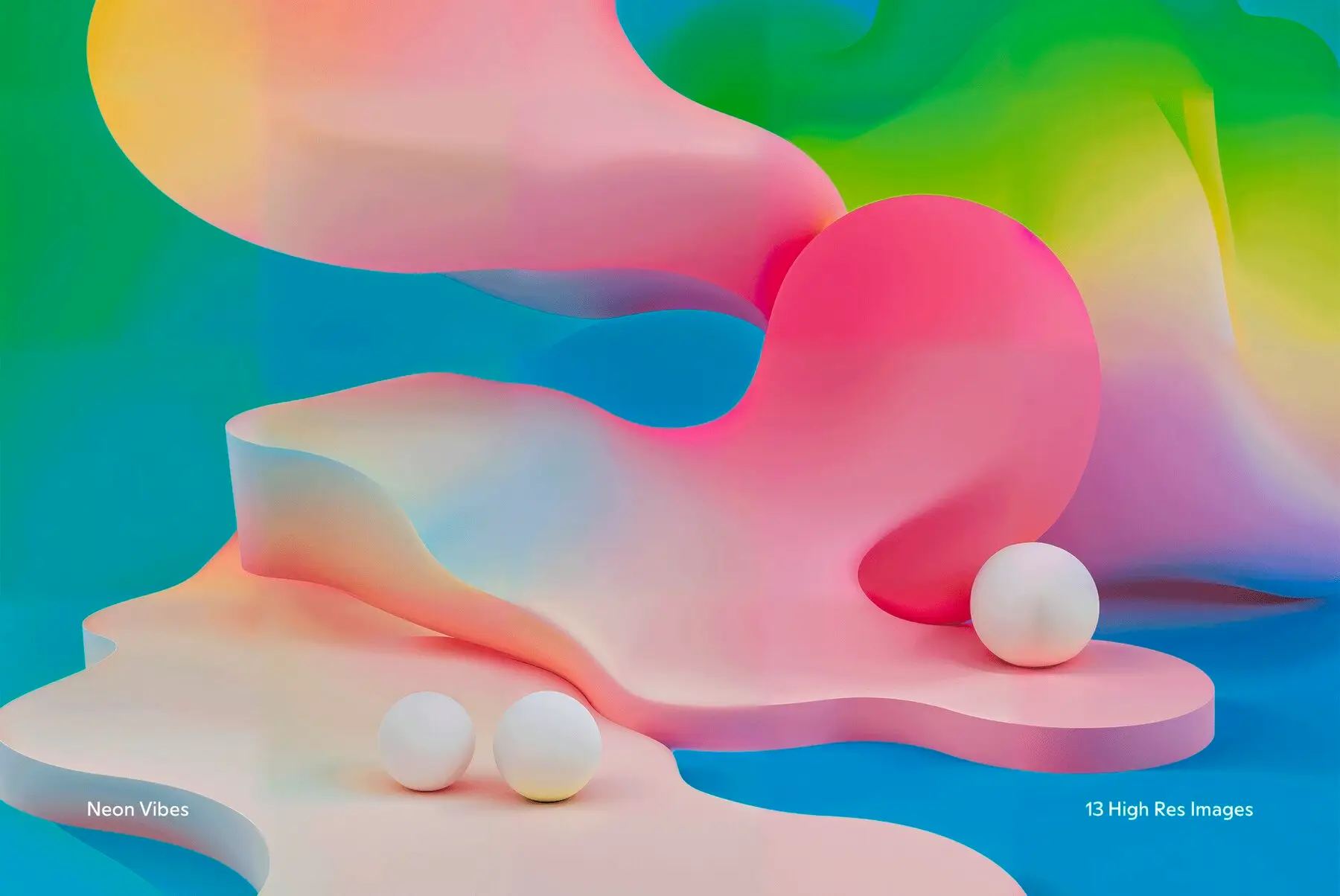 Neon Vibes: Serene 3D Neon Graphics for Wellness & Tranquility ...