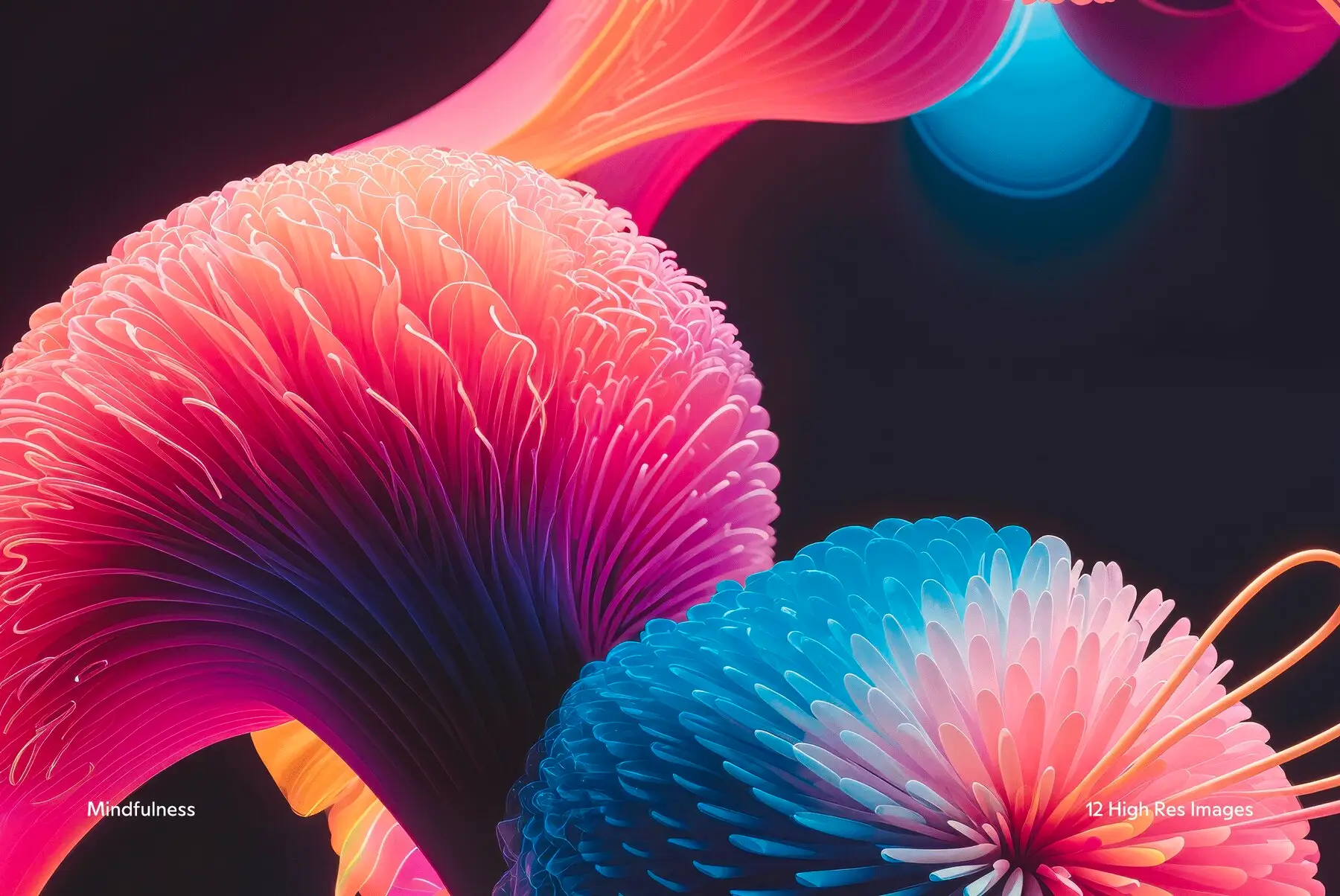 Mindfulness 3D Graphics: Soothe Your Designs with Neon Colors ...