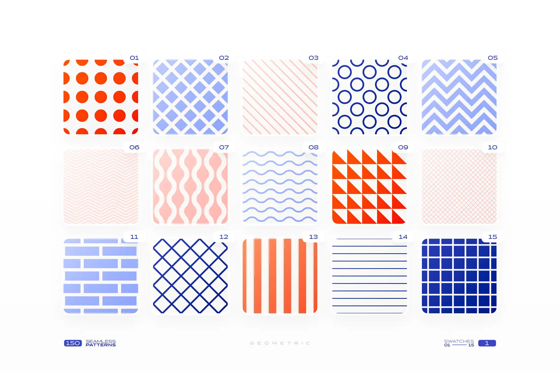 150 Geometric Seamless Patterns Collection Patterns - YouWorkForThem