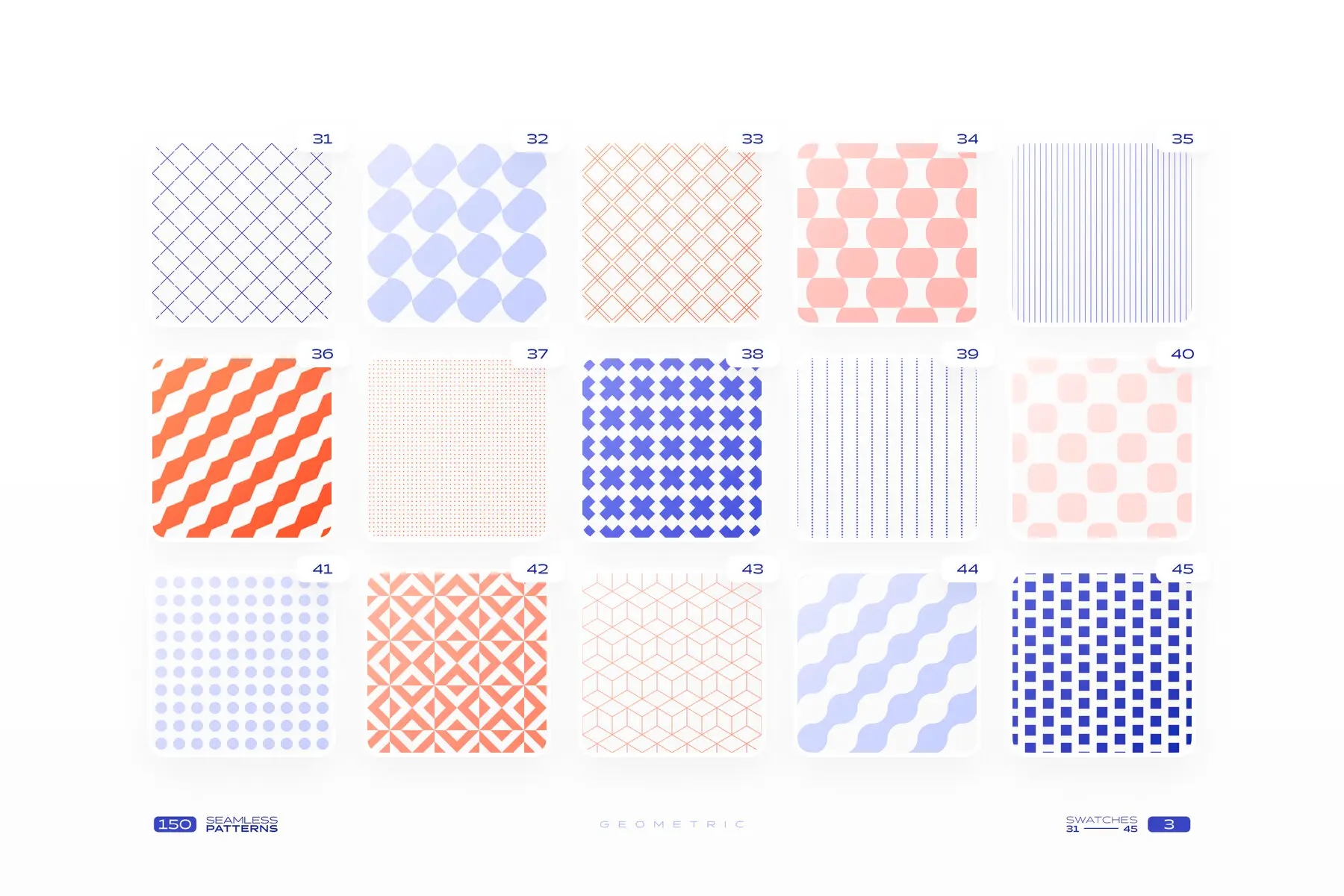150 Geometric Seamless Patterns Collection Graphics - YouWorkForThem