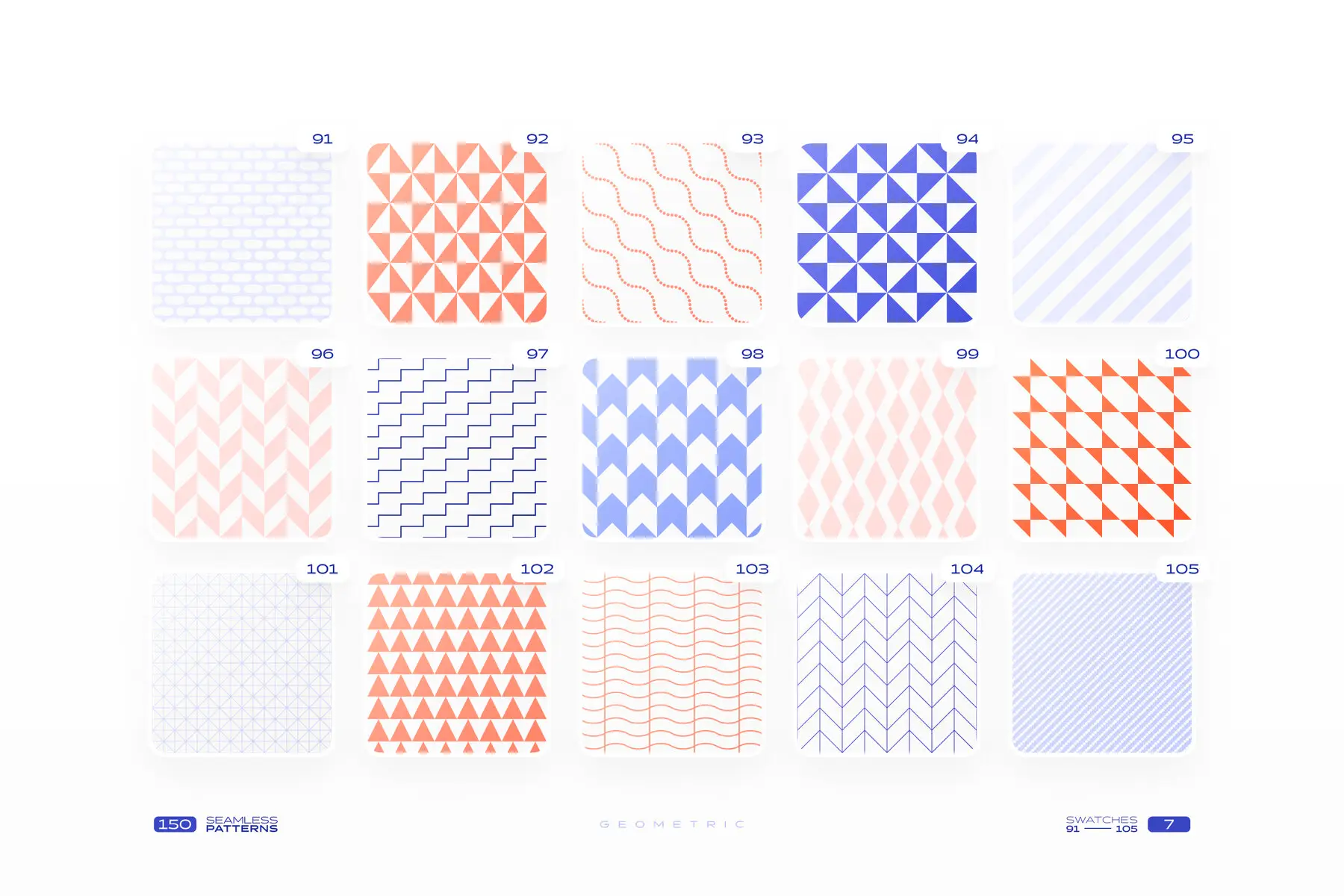 150 Geometric Seamless Patterns Collection Graphics - YouWorkForThem