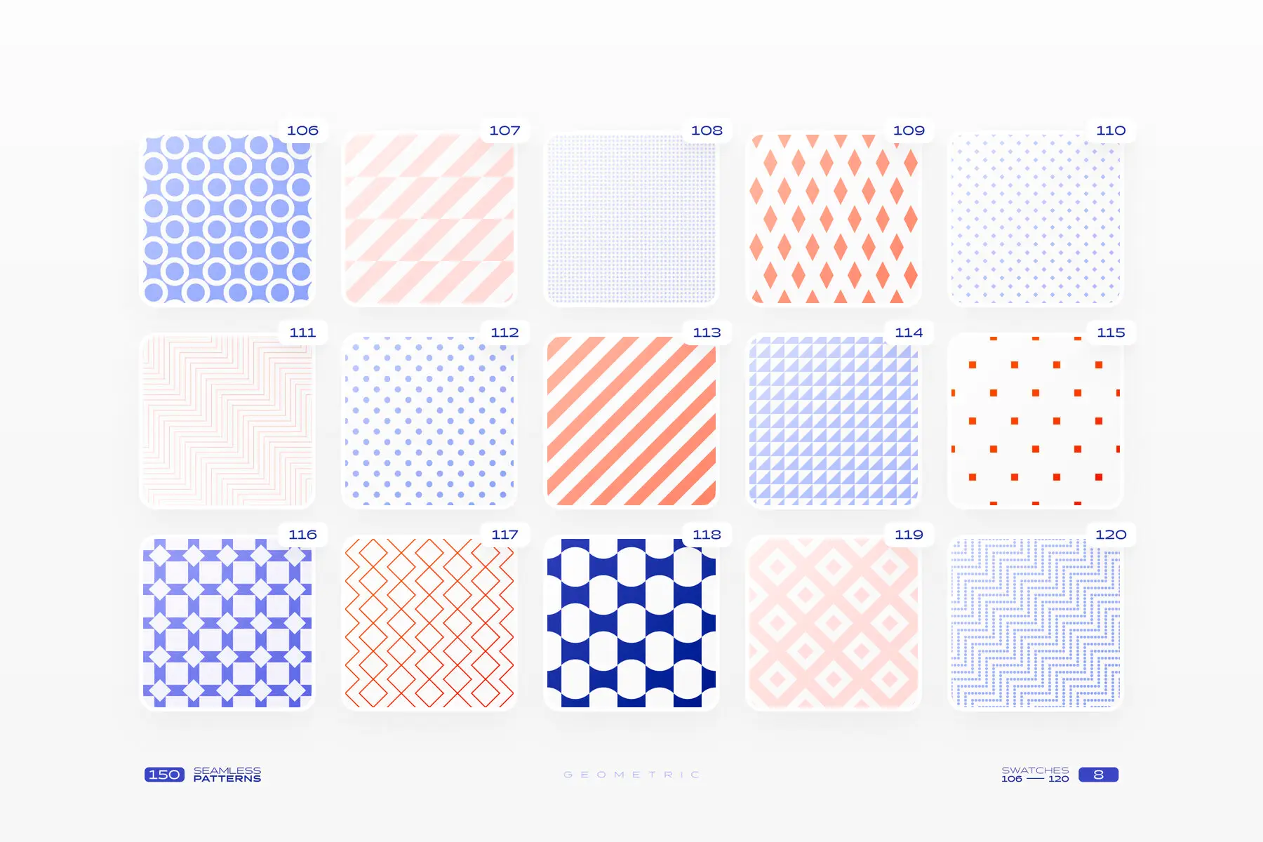 150 Geometric Seamless Patterns Collection Graphics - YouWorkForThem