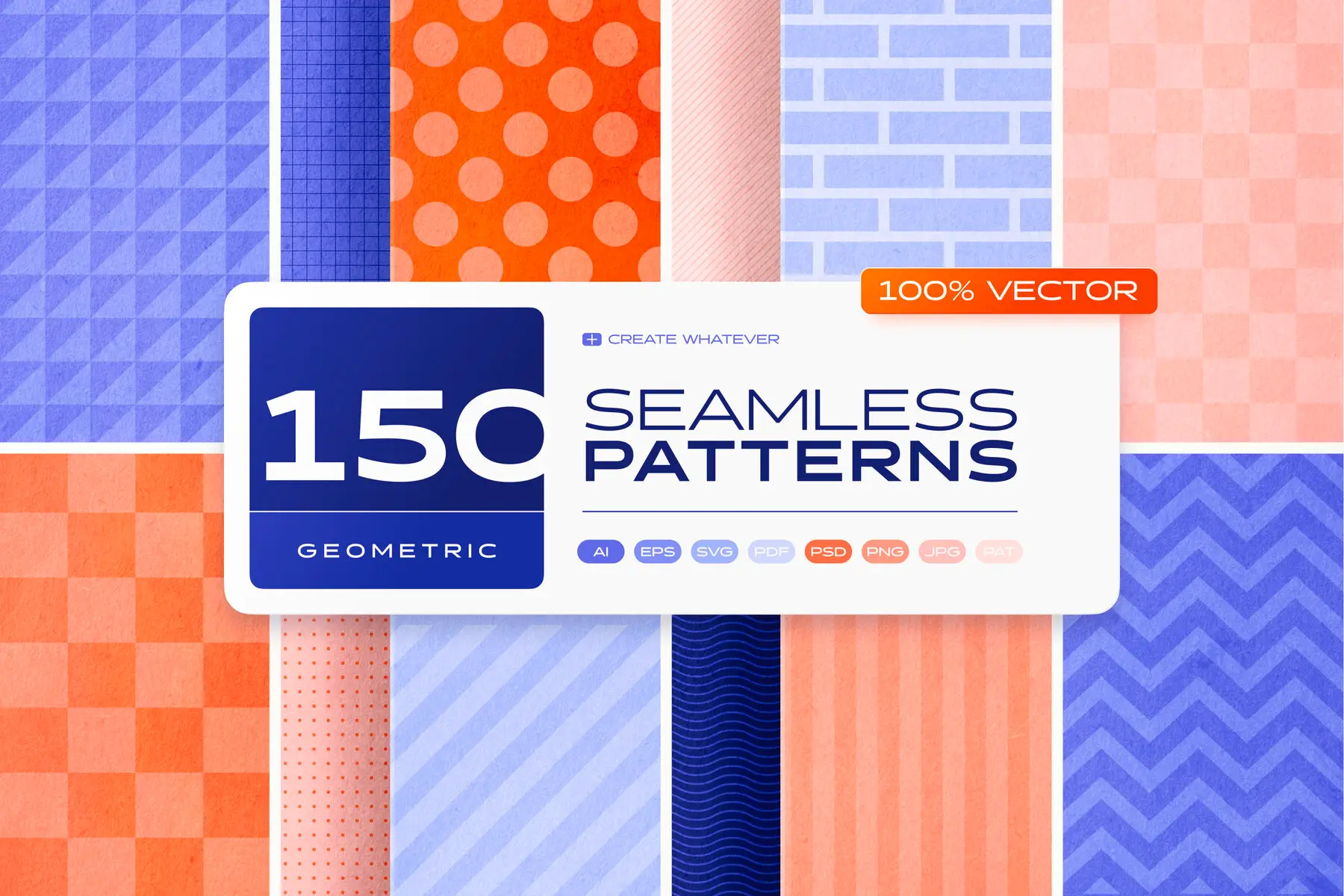 150 Geometric Seamless Patterns Collection Graphics - YouWorkForThem