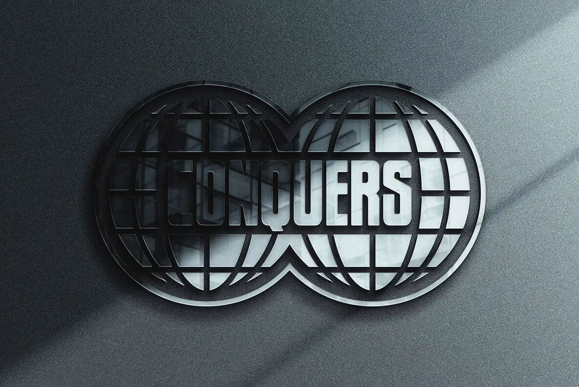 Minimalistic Reflection Logo Text Mockup Graphics - YouWorkForThem