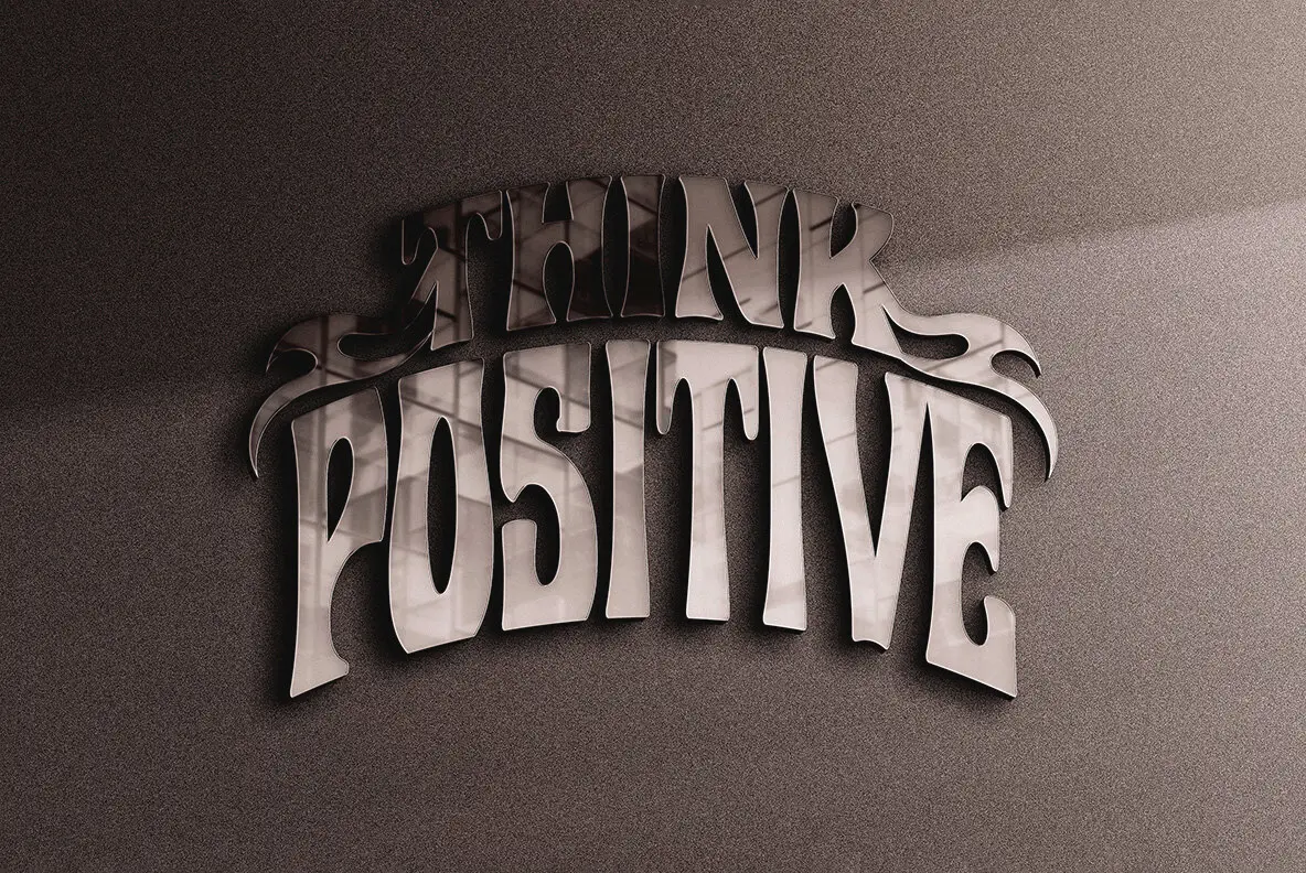 Minimalistic Reflection Logo Text Mockup Graphics - YouWorkForThem