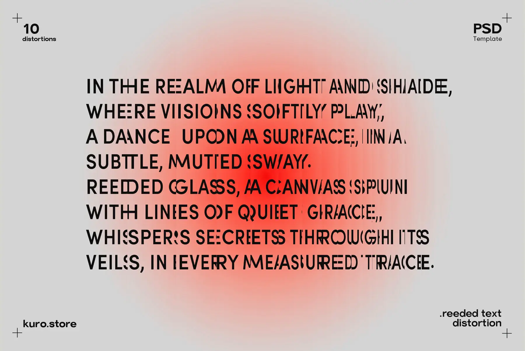 Reeded Text Distortion Effect Graphics - YouWorkForThem