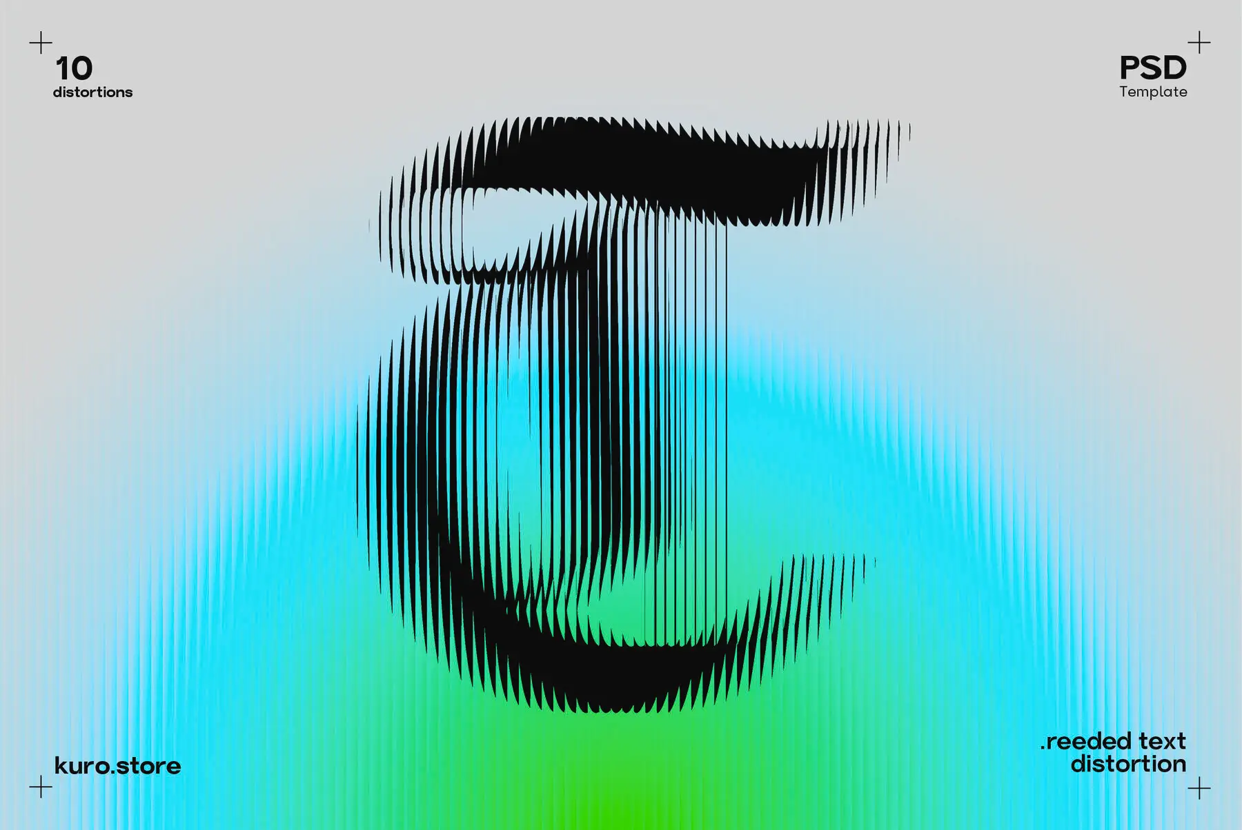 Reeded Text Distortion Effect Graphics - YouWorkForThem