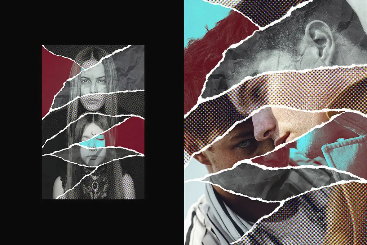 Ripped Image Photo Effect - YouWorkForThem