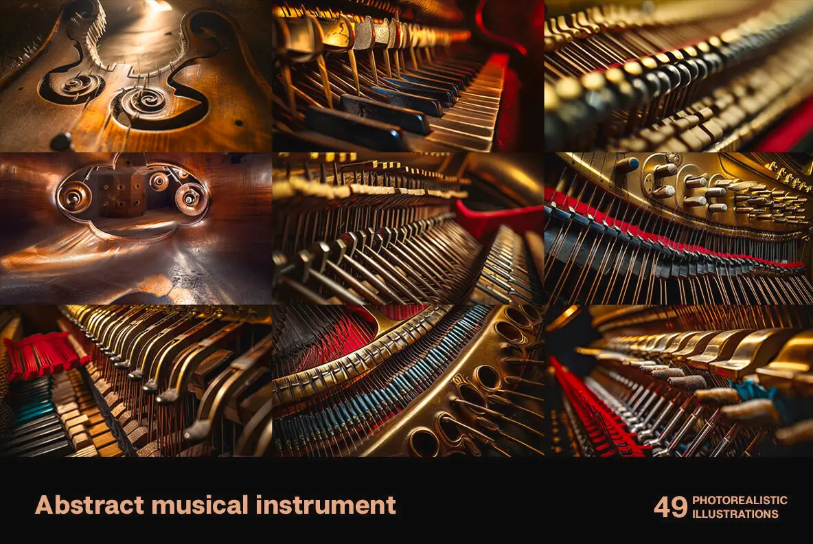 Abstract musical instruments Graphics - YouWorkForThem