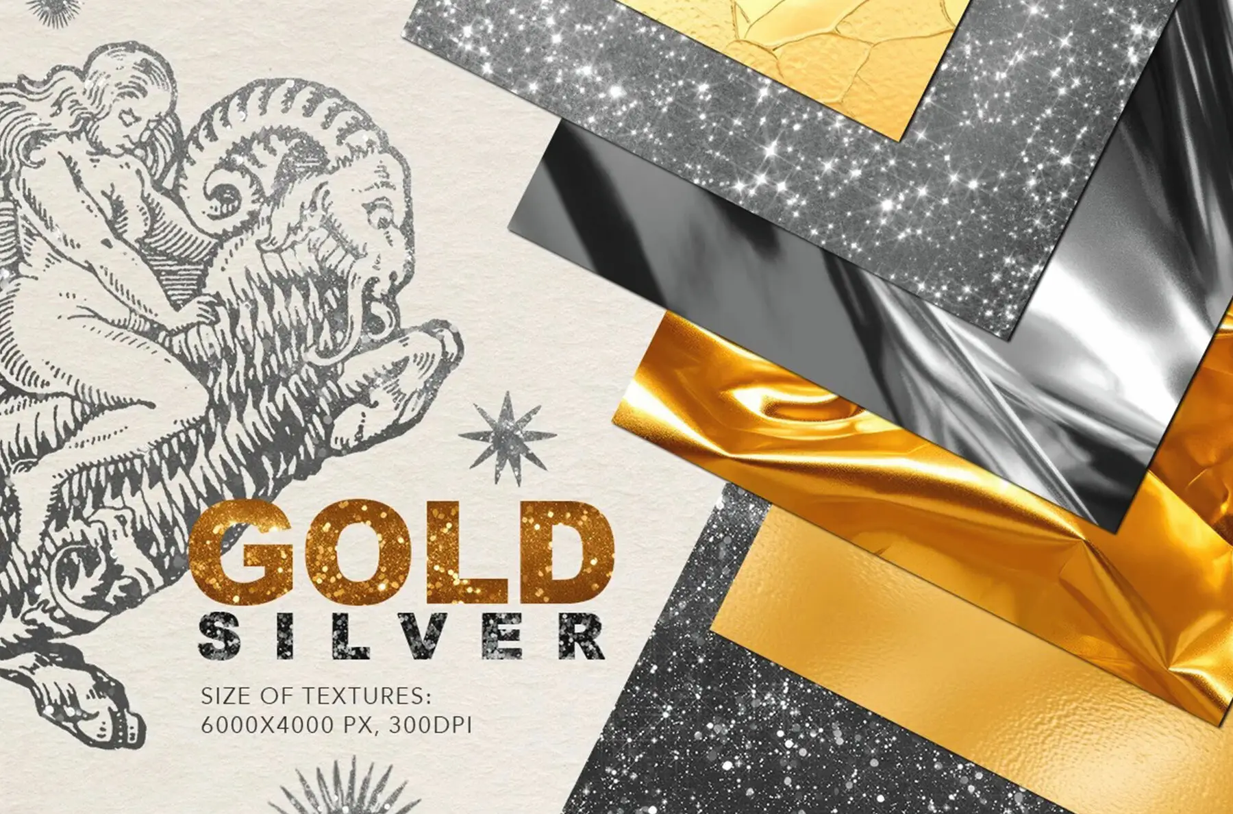 60 Gold Silver Foil Glitter Textures Graphics - YouWorkForThem