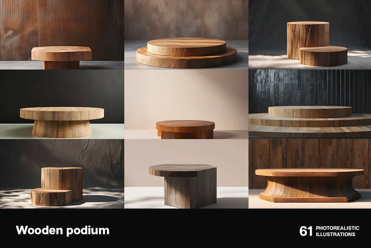 Wooden podiums Graphics - YouWorkForThem
