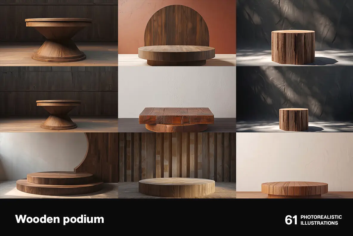Wooden podiums Graphics - YouWorkForThem