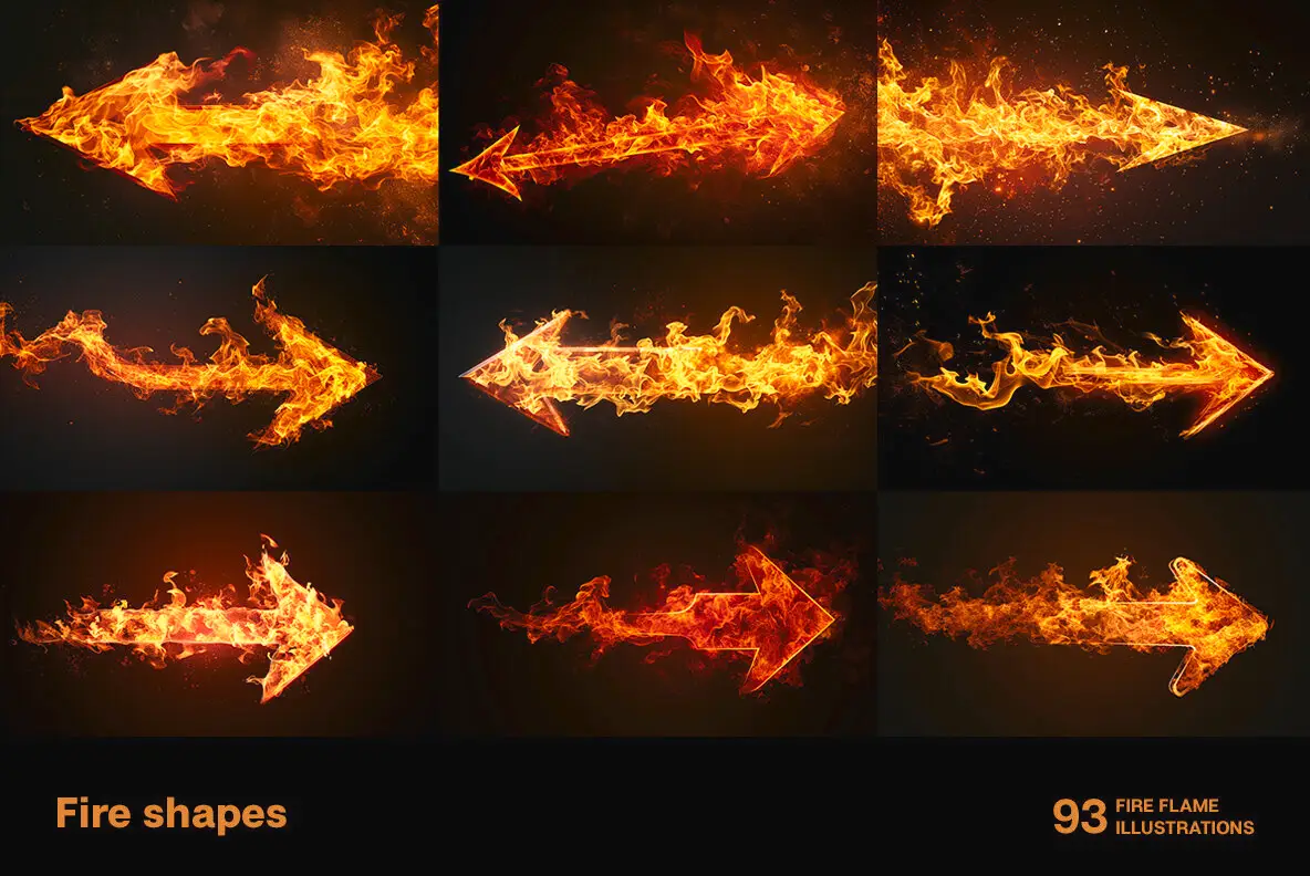 Fire shapes Graphics - YouWorkForThem
