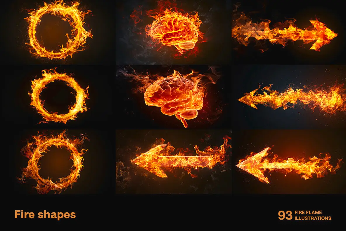 Fire shapes Graphics - YouWorkForThem