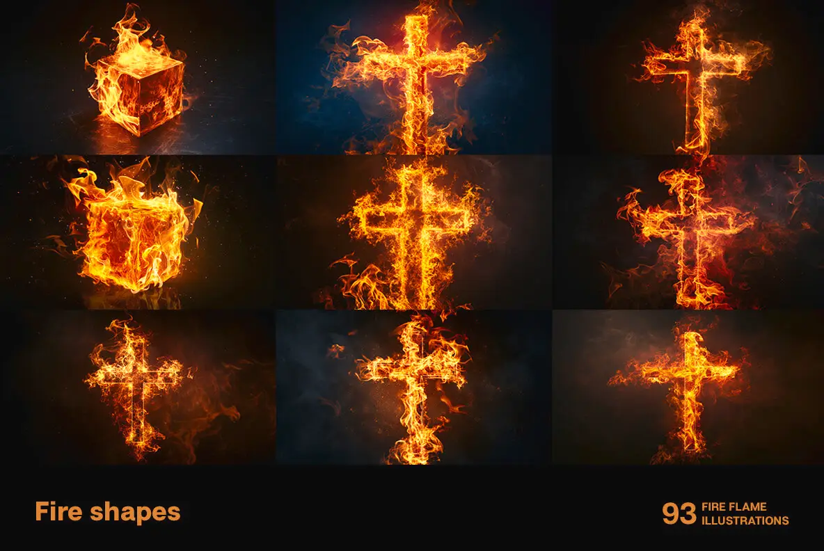 Fire shapes Graphics - YouWorkForThem