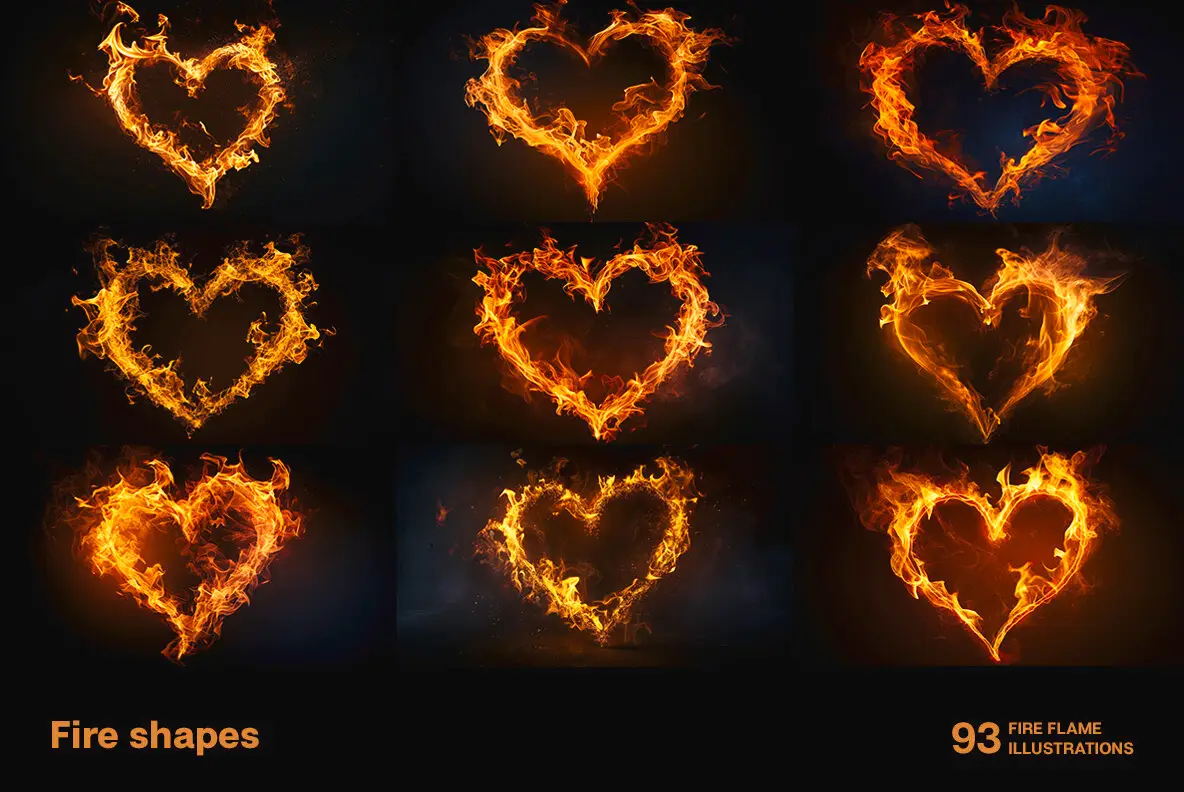 Fire shapes Graphics - YouWorkForThem