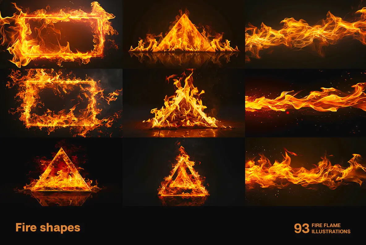 Fire shapes Graphics - YouWorkForThem