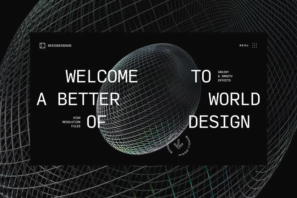 3D Chrome Wireframes Graphics - YouWorkForThem