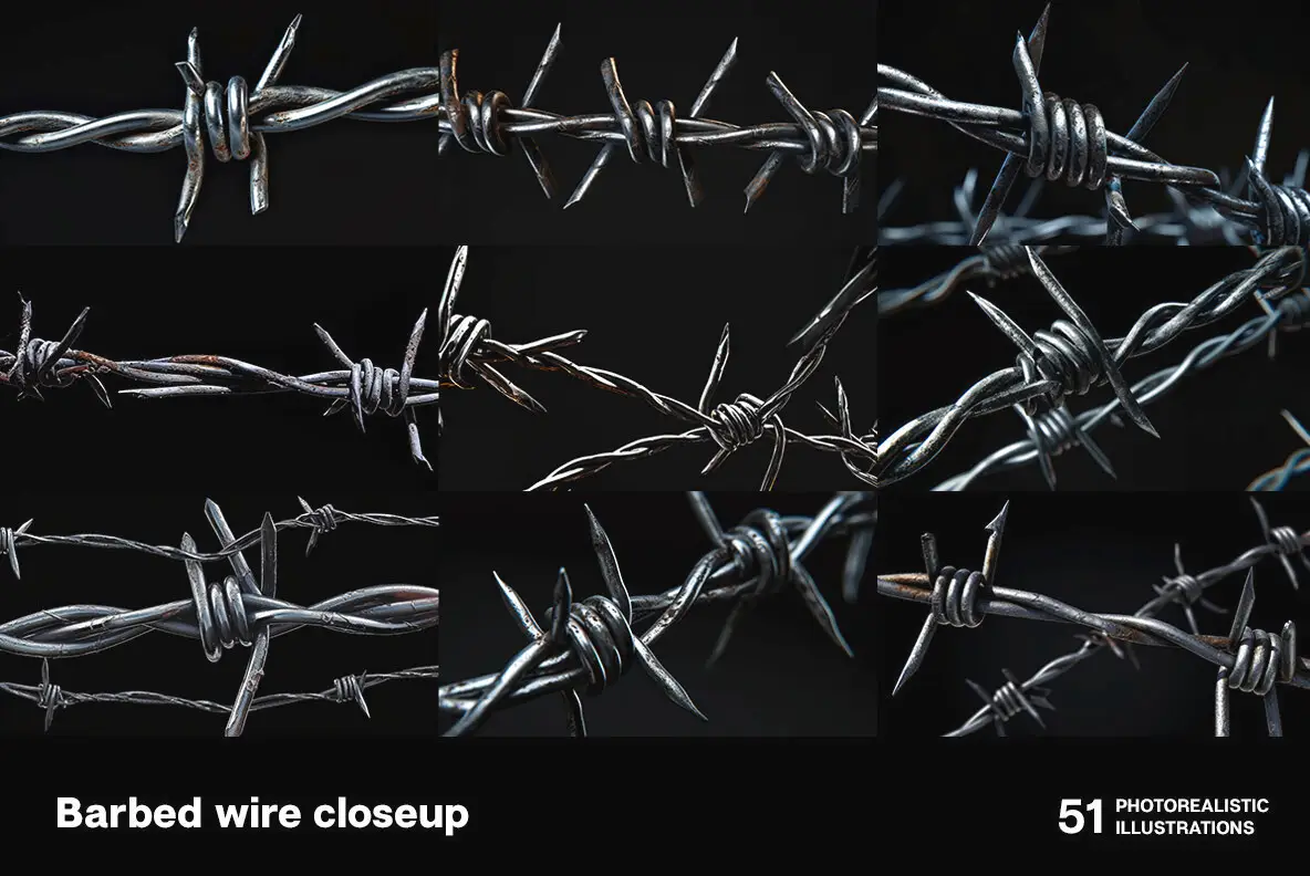 Barbed wire closeup Graphics - YouWorkForThem