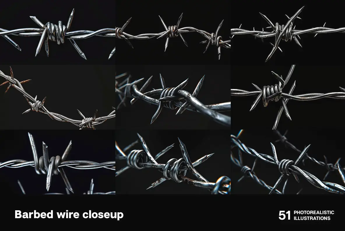 Barbed wire closeup Graphics - YouWorkForThem