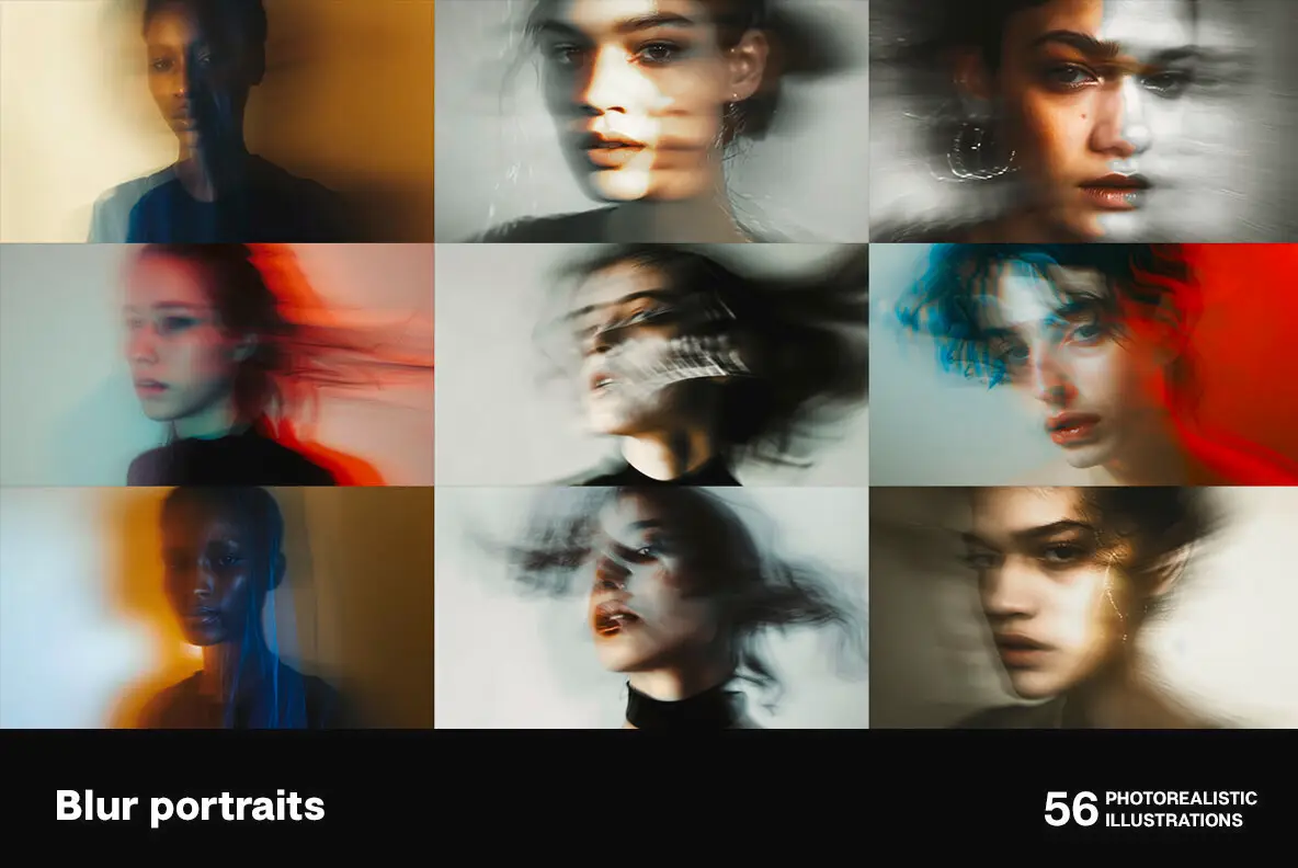 Blur portraits Graphics - YouWorkForThem